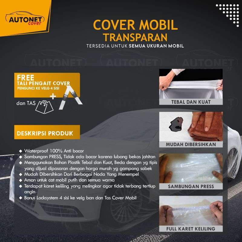 Promo Body Cover Mobil Transparan Plastik Bening Tebal Splash Etios Apv ...