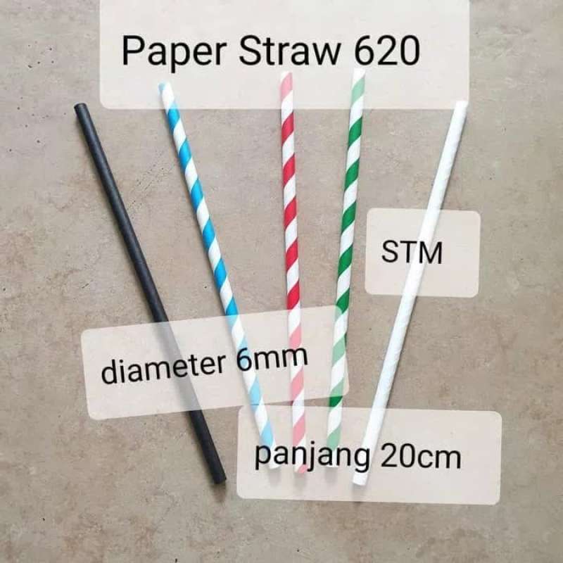 Promo Paper Straw 620/sedotan Kertas Mix 3 Warna Isi 500pcs Diskon 23% ...