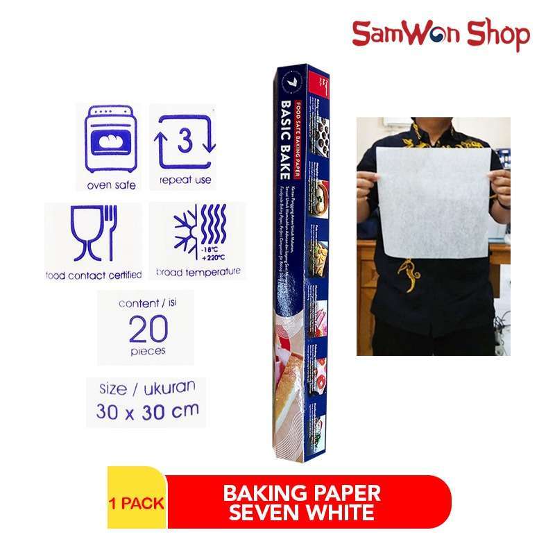 Jual Seven Baking Paper White / Kertas Roti Anti Lengket Ukuran 30cm X ...