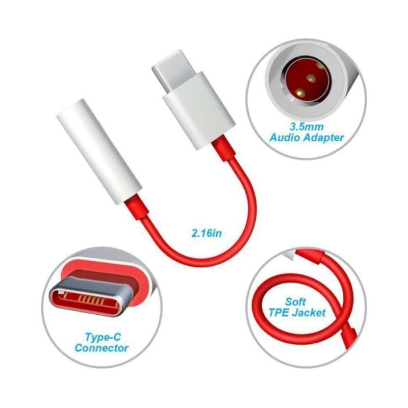 Promo Oneplus Audio Adapter Type-c To 3.5mm Konektor Headset Original ...