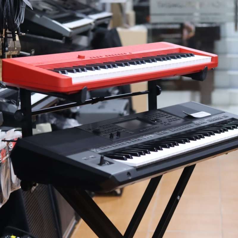 Jual Stand Keyboard 2 Tingkat X Silang Double Piano Panggung Murah Di ...