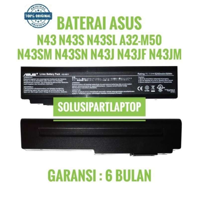 Jual Baterai Laptop Asus N43 Sl Original Original Murah - Harga Diskon ...