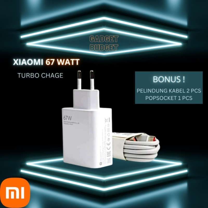 Jual 300% Original Charger Xiaomi 67 Watt Fast Charging Turbo Usb Type ...