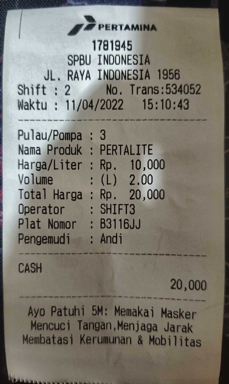Jual Aplikasi Android Nota Bbm Bensin V2 Di Seller Rich Shop ...