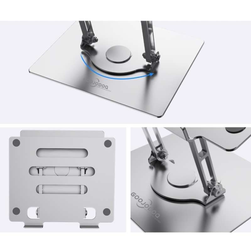 Jual Goojodoq Heavy-duty Rotating Alloy Stand For Laptop Tablet Up To ...
