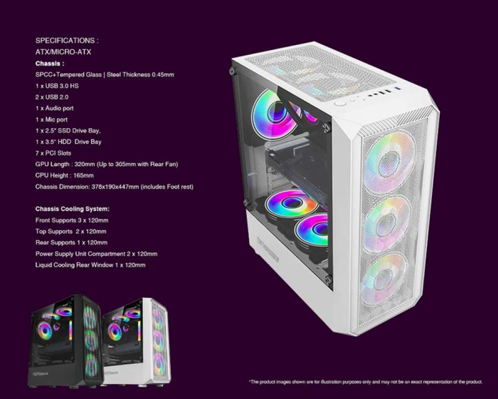 Jual Casing Pc Gaming Armaggeddon Tritron Pro 100 Atx With Argb Fan Di ...