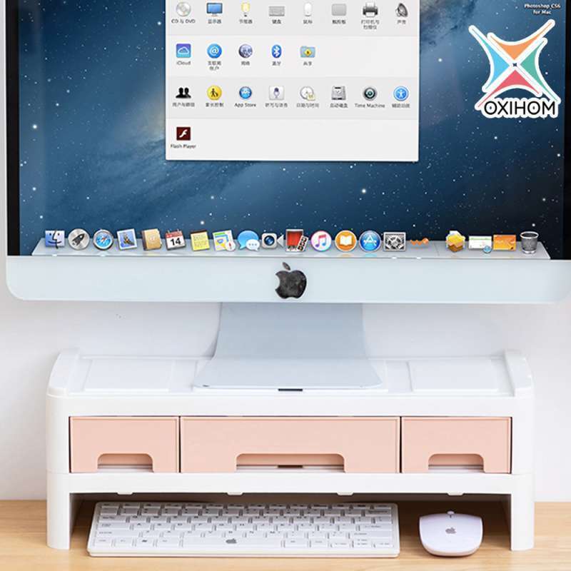 Promo Oxihom S2051 Small 3 Laci Plastik Susun Stand Monitor Drawer ...