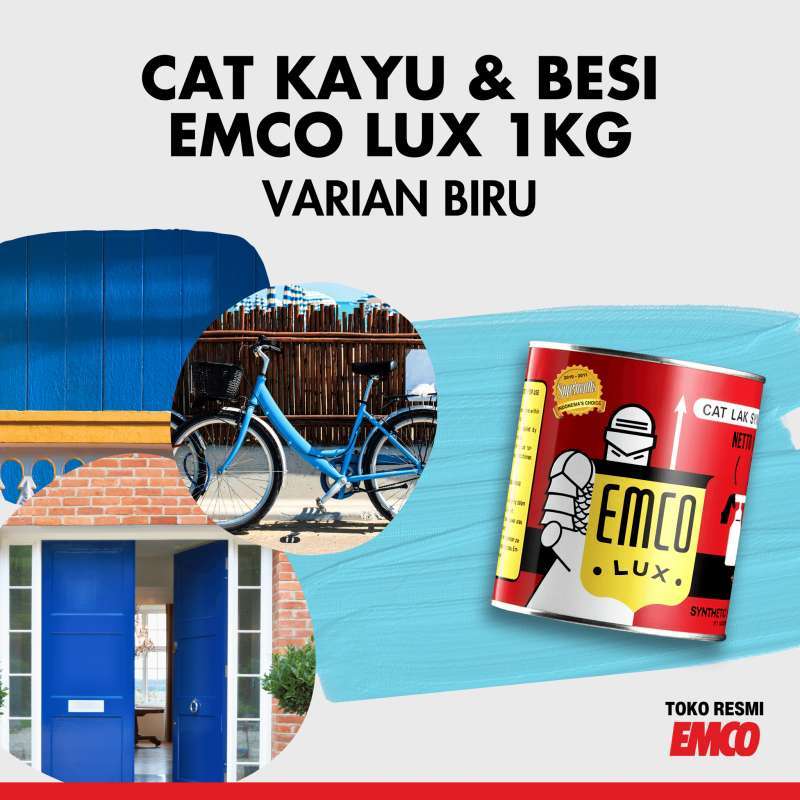 Jual Emco Lux Cat Kayu & Besi 1kg Varian Biru Blue Biru Muda Light Blue ...