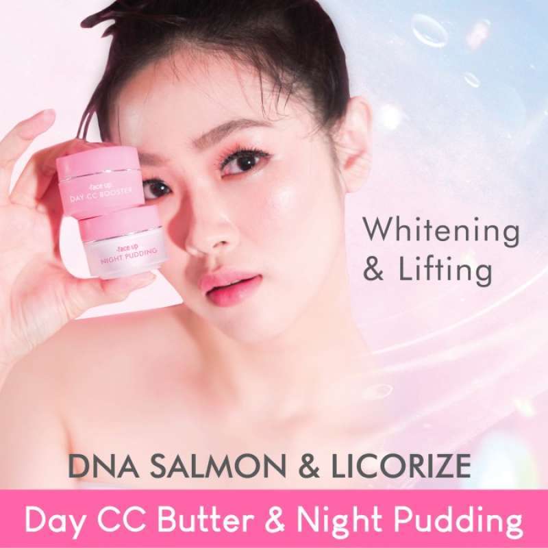 Jual Day Cc Whitening Butter & Night Pudding Dna Salmon Face Up - Buy 2 ...