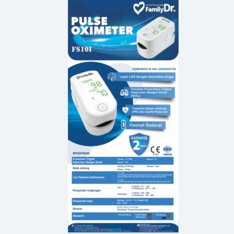 Promo Pulse Oxymeter/saturisasi Familydr / Family Dr Fs101 Diskon 33% ...