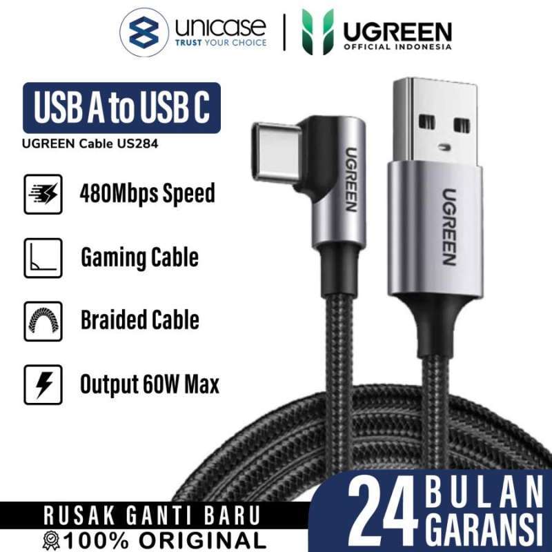Jual Cable Gaming Usb A To Usb C 90 Android Ugreen Braided Fast ...