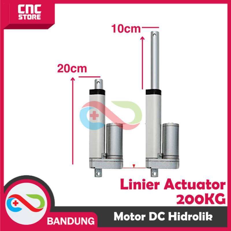 Promo Linear Actuator Linier Aktuator Hidrolik Dc 12v 100mm 2000n 200kg ...