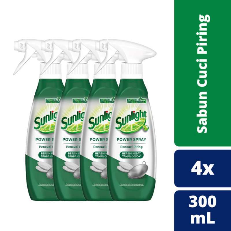 Jual Sunlight Power Spray Pencuci Piring 300ml Isi 4 Di Seller Sweet ...
