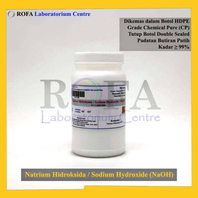 Jual Natrium Hidroksida / Sodium Hydroxide / Naoh Cp Butiran 500 Gram ...