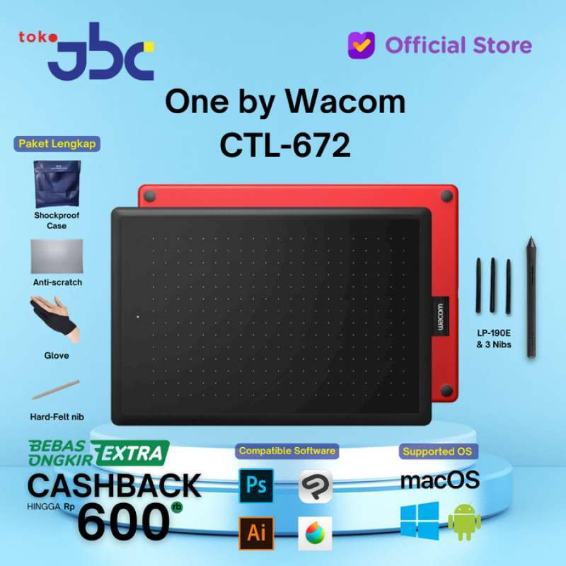 Jual Wacom One Medium Ctl-672 Pen Tablet Berkualitas Harga Ekonomis Di ...