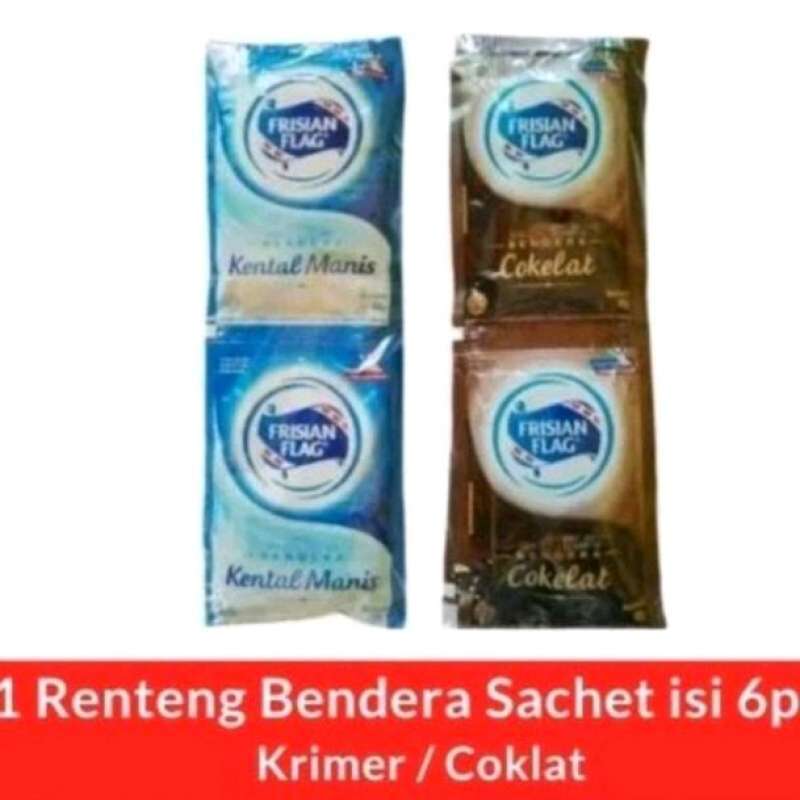 Jual Frisian Flag Sachet Kental Manis/coklat 38g ( 1rcg Isi 6pcs ...
