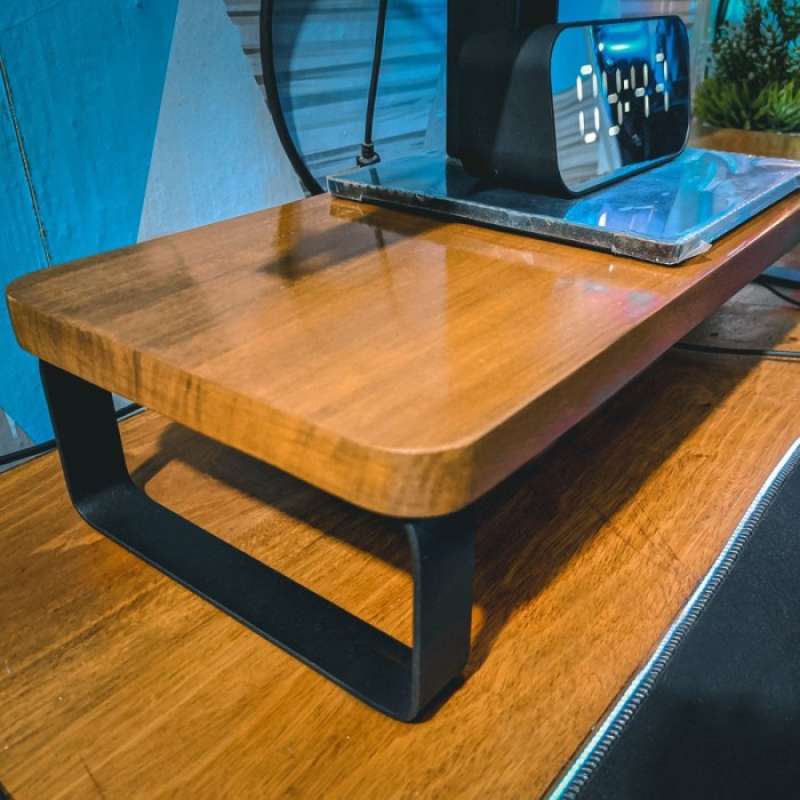 Jual Stand Laptop / Stand Monitor / Stand Imac Kaki Besi Jati Natural ...