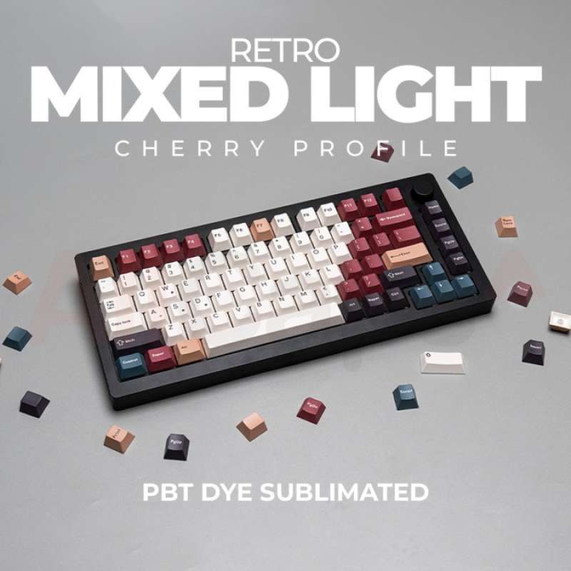 Jual Retro Mixed Lights Pbt Dye Sub Keycaps Di Seller Velvet Store ...