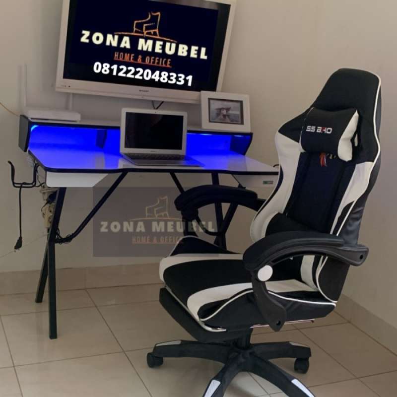 Jual Meja Game Kursi Game Paket Gaming Murah Meja Free Led,, Matken's ...