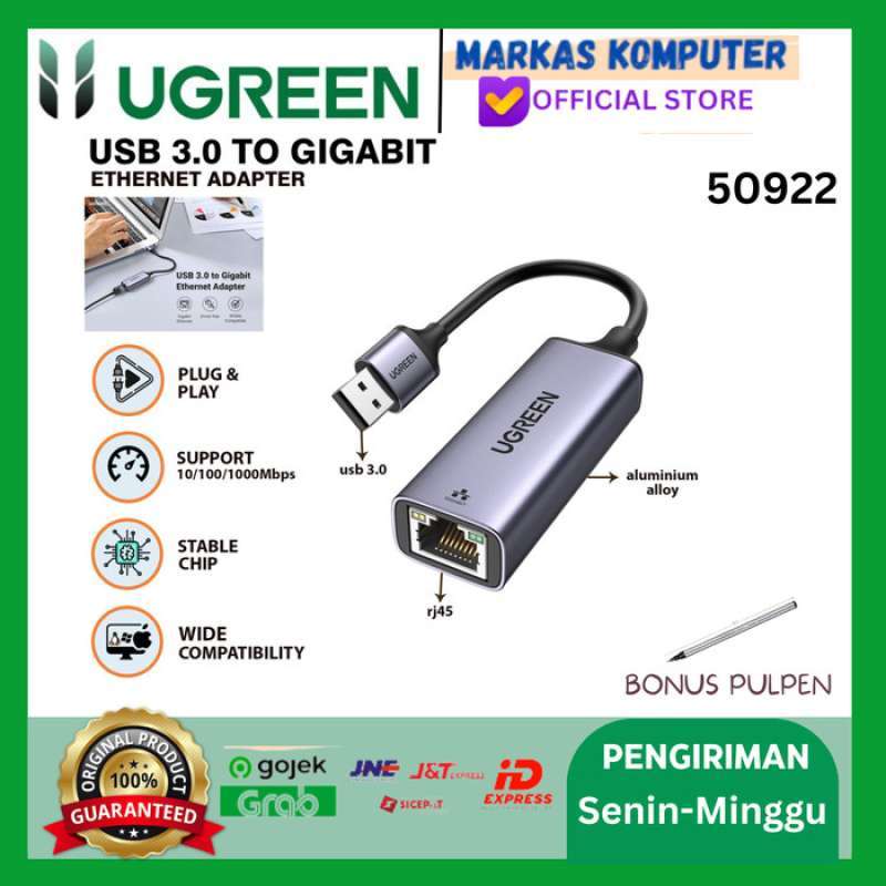Jual Ugreen Lan Ethernet Adapter Usb-a Gigabit 1gbps Alloy - Cm209 Di ...