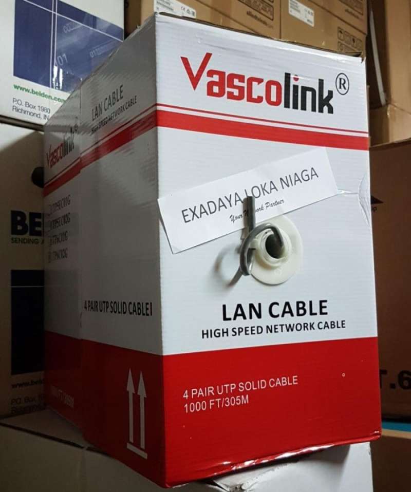 Jual Kabel Lan Utp Cat6 / Cat 6 Vascolink Original 1 Roll 305 Mtr - Biru Di Seller Sweet Shop ...