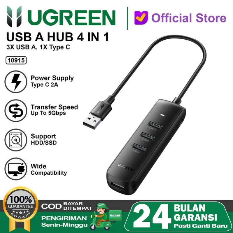 Jual Ugreen Hub Usb Type C/usb A Adapter Hdmi Vga,sd Card,ethernet,rj45 ...