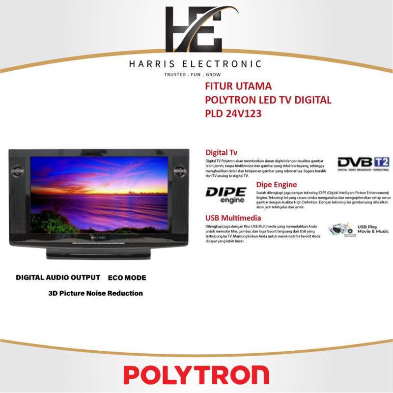 Jual Polytron Elektronik Led Tv 24 Inch 24v123 - Digital Tv Semi Tabung ...