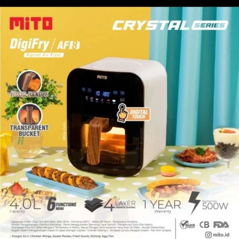 Promo Mito Digital Air Fryer 4liter Af8 Low Watt Diskon 23% Di Seller Teemee Store - Kebon ...