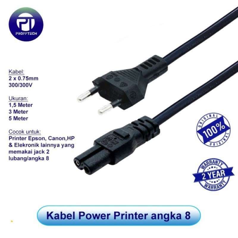 Jual Kabel Power Printer 2 Meter. Kabel Angka 8. Garansi 2 Thn. Proff ...