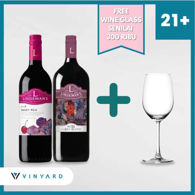 Promo Bundling Wine Lindeman Bin 46 Sweet Red 750 Ml + Lindeman Bin 55 ...