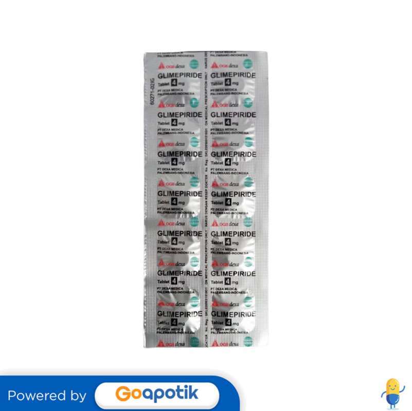 Jual Glimepiride Ogb Dexa Medica 4 Mg Strip 10 Tablet / Diabetes Di ...