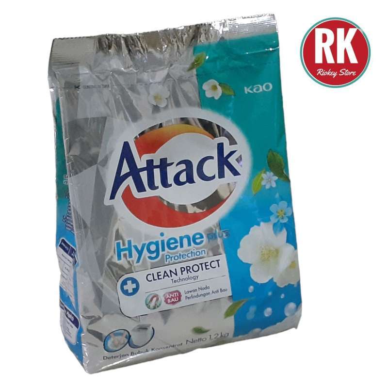 Promo Attack Hygiene Plus 1.2 Kg Deterjen Bubuk 1200 Gr Diskon 6% Di ...