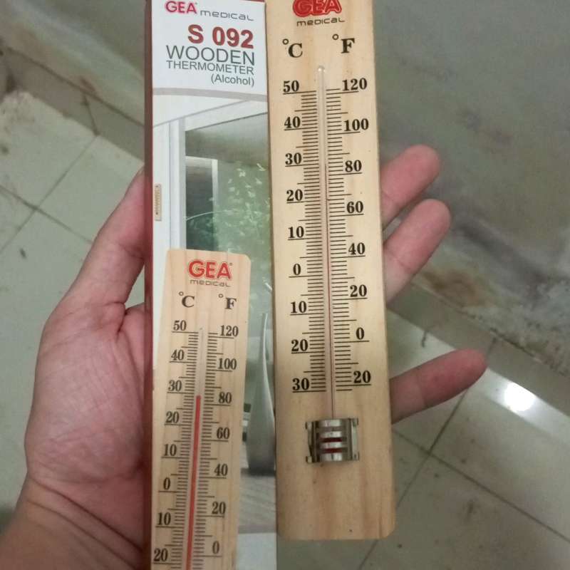 Jual Termometer Ruangan Kayu Gea / Thermometer Ruangan / Wooden ...