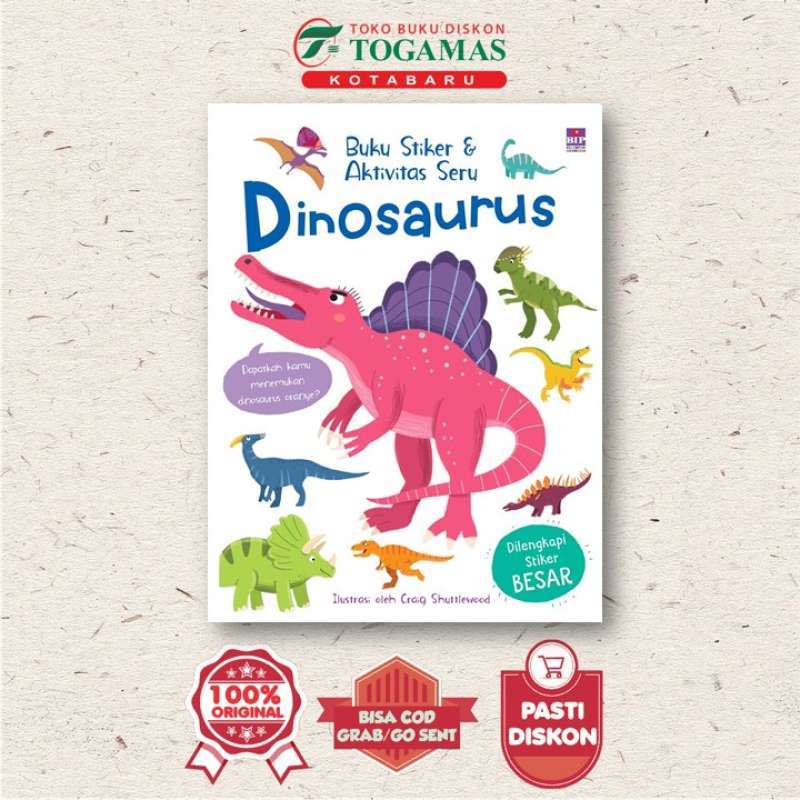 Jual Buku Stiker & Aktivitas Seru: Dinosaurus - Craig Shuttlewood Di ...