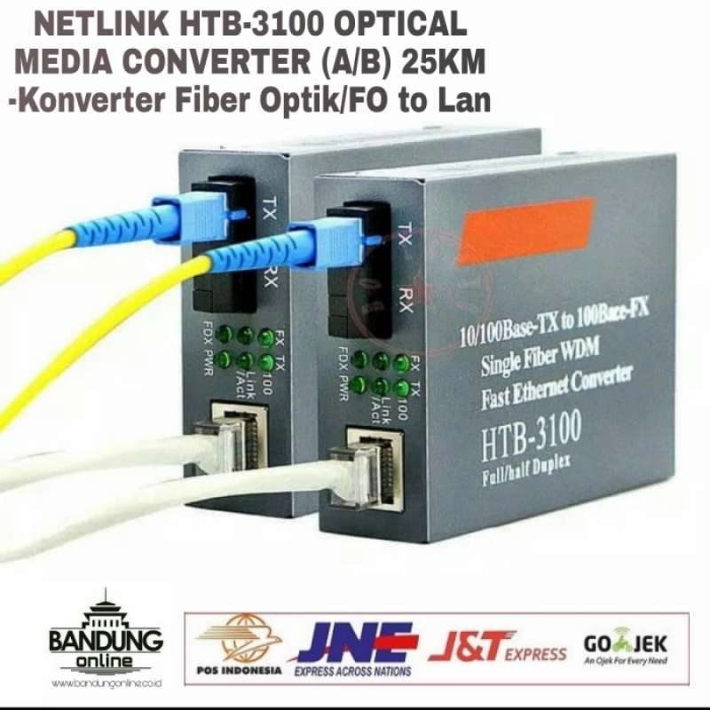Jual Netlink Htb3100 Fiber Optik Media Converter Optic Lan Rj45 Fo Sc Ftth Di Seller Velvet ...