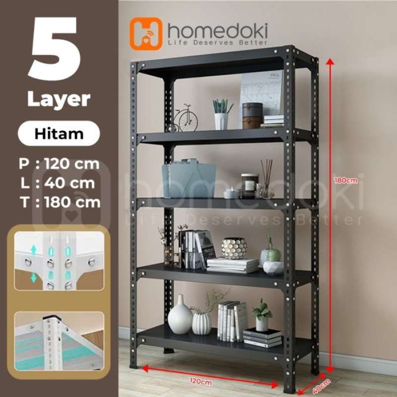 Promo Homedoki Rak Penyimpanan Multifungsi 4 & 5 Tingkat / Rak ...