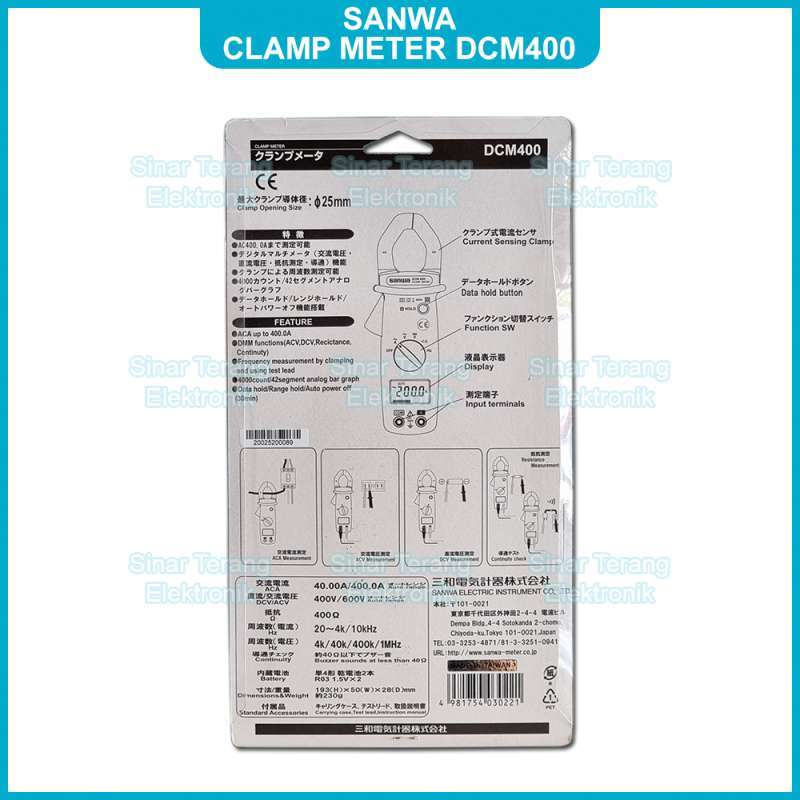 Promo Sanwa Clamp Meter Dcm400 Diskon 3% Di Seller Sinar Terang Elektronik - Genteng-3, Kota ...