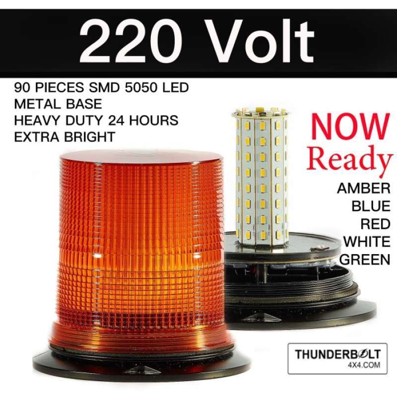 Promo Lampu Rotary Warning Light 220 Volt Thunderbolt Extra Bright ...