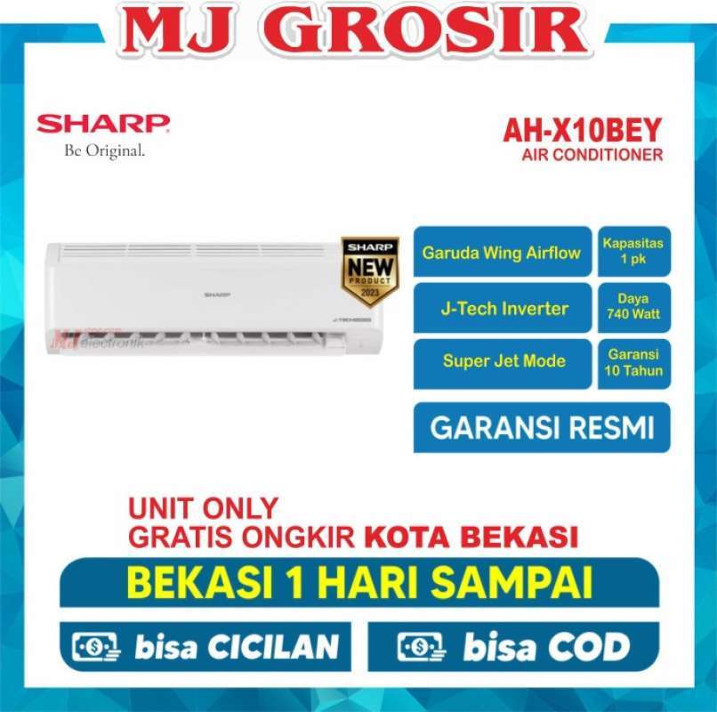 Promo Ac Sharp Ah-x10zy 10 Zy 1 Pk R32 J-tech Inverter Unit Only Diskon ...