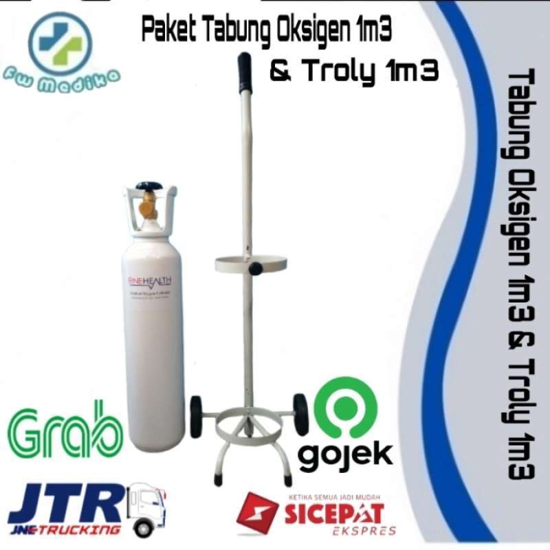 Promo Paket Tabung Oksigen 1m3 + Isi 02 + Troly Tabung 1m3 Diskon 33% ...