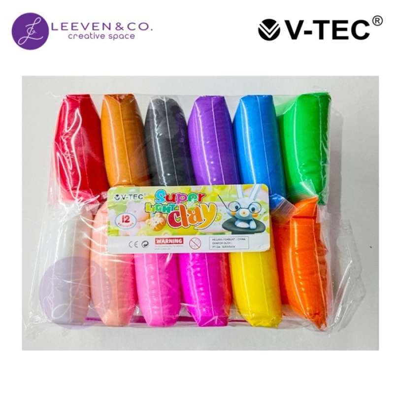 Jual V-tec Super Light Clay Mix 12 Colors 480g Di Seller Velvet Store ...