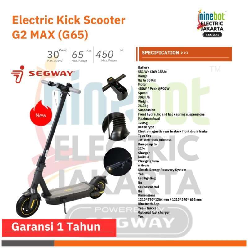Jual Segway Ninebot G2 Max (g65) Electric Kick Scooter Max G2 Di Seller ...