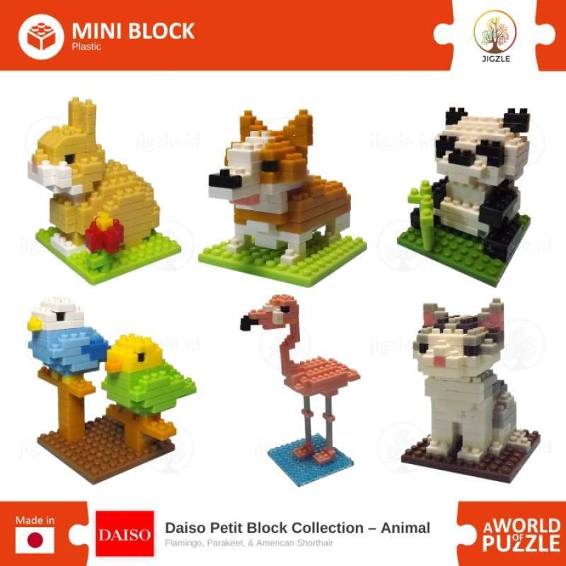 Jual Daiso Petit Block Animal Collection Mini Block - Dai-pb0057 Di ...
