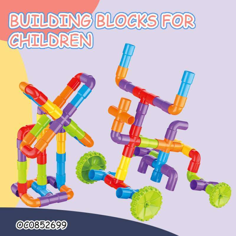 Jual Mainan Edukatif Block Pipa Puzzle Pipe Diy Bongkar Pasang Di ...