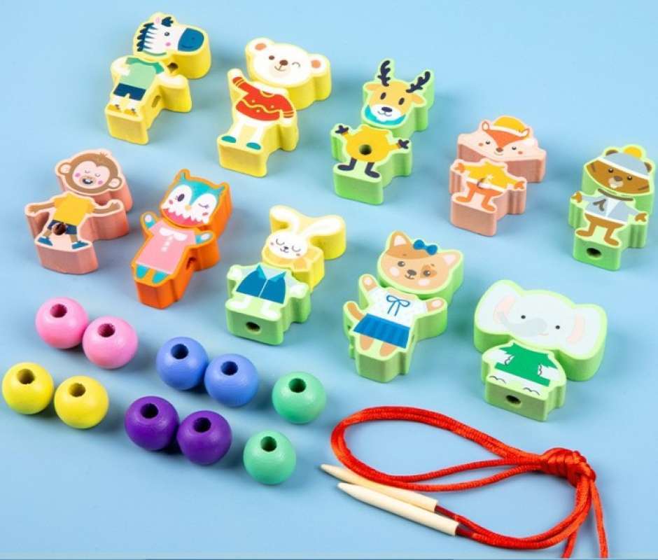 Promo Mainan Edukasi Dan Kreatifitas Anak Meronce Manik-manik Kayu ...