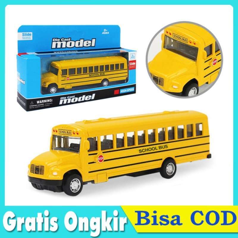 Jual Mainan Anak Diecast Bus Sekolah School Bus Panjang 14 Cm Di Seller ...