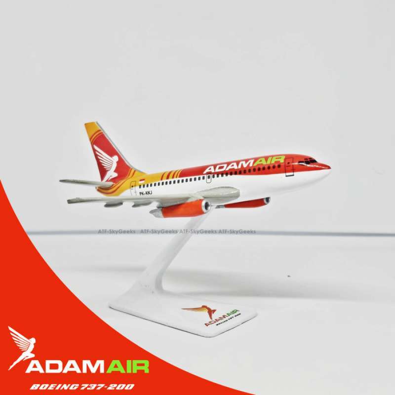 Jual Miniatur Pesawat Adam Air Boeing 737 Di Seller Velvet Store ...