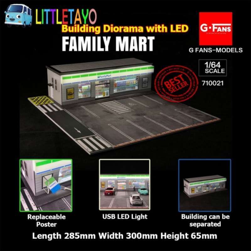 Jual Geechan G-fans Model 1/64 Premium Diorama Hotwheels Garage With ...