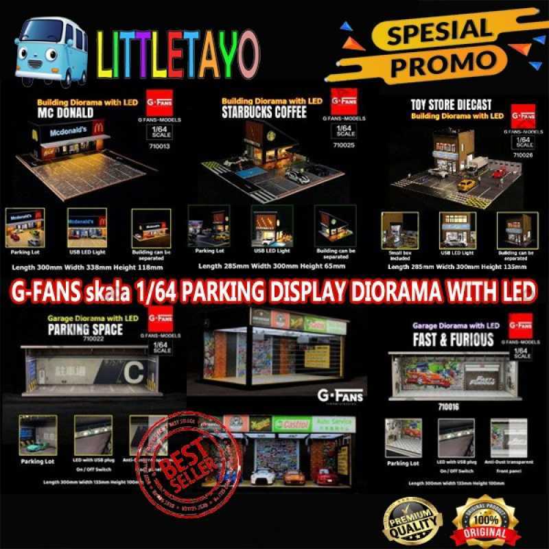 Jual Geechan G-fans Model 1/64 Premium Diorama Hotwheels Garage With ...