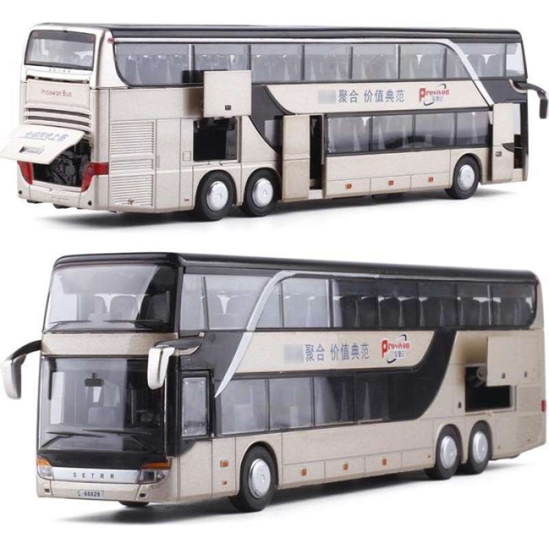 Jual Twh Alloy Bus Miniatur Double Decker Double Decker Bus Besi Harga ...